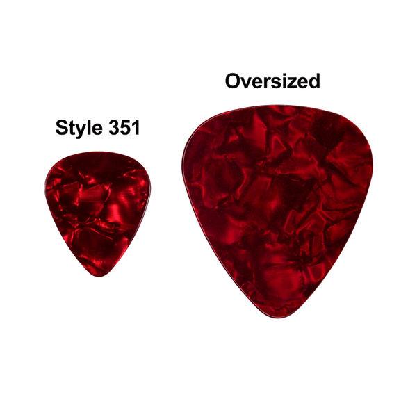 Oversized - Celluloid - Red Pearloid – PickWorld