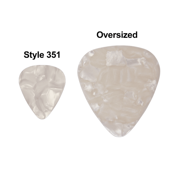 Oversized - Celluloid - White Pearloid – PickWorld